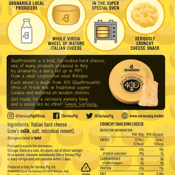 Crunchy Snacking Cheese - Serious Pig