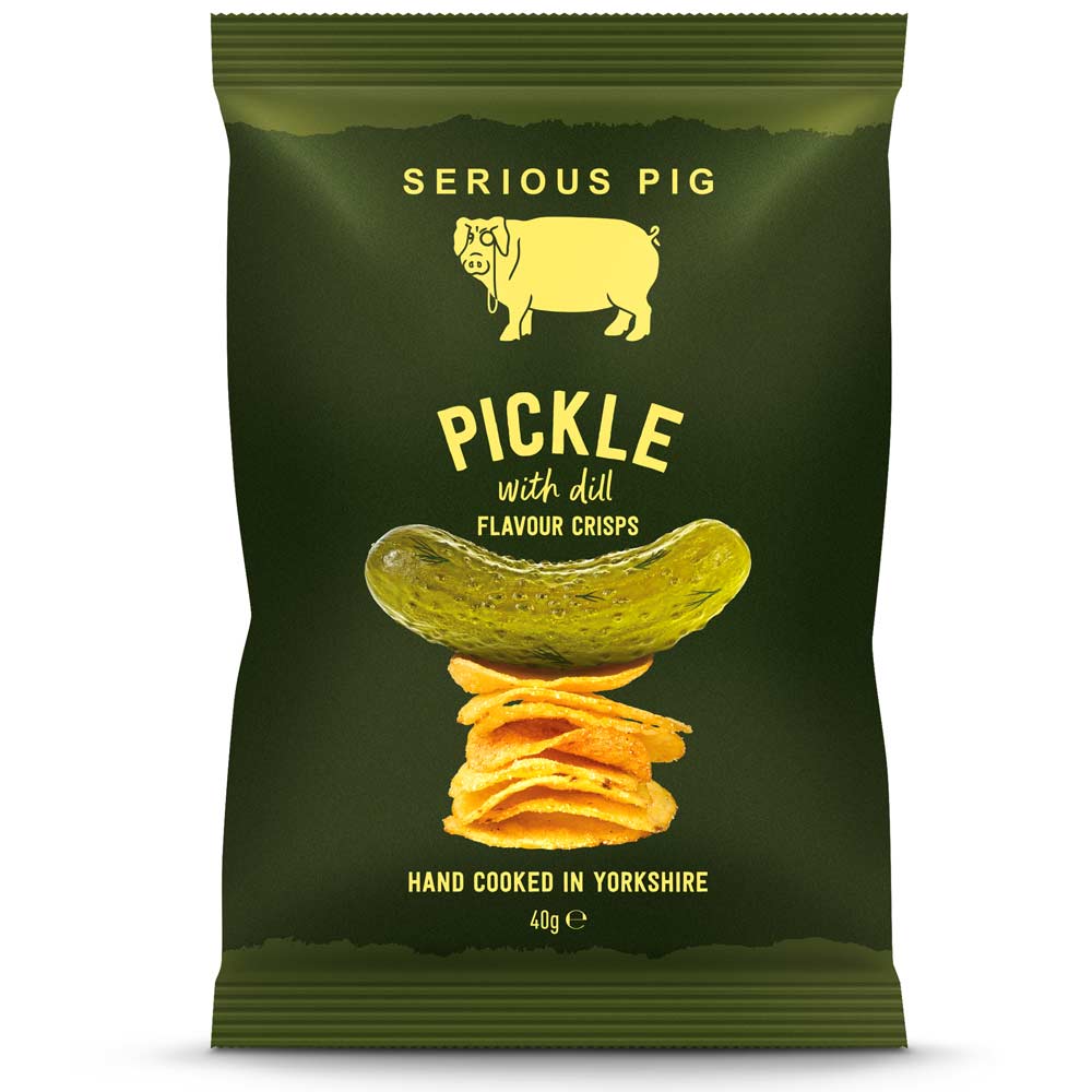 Pickle with Dill Flavour Crisps - Serious Pig